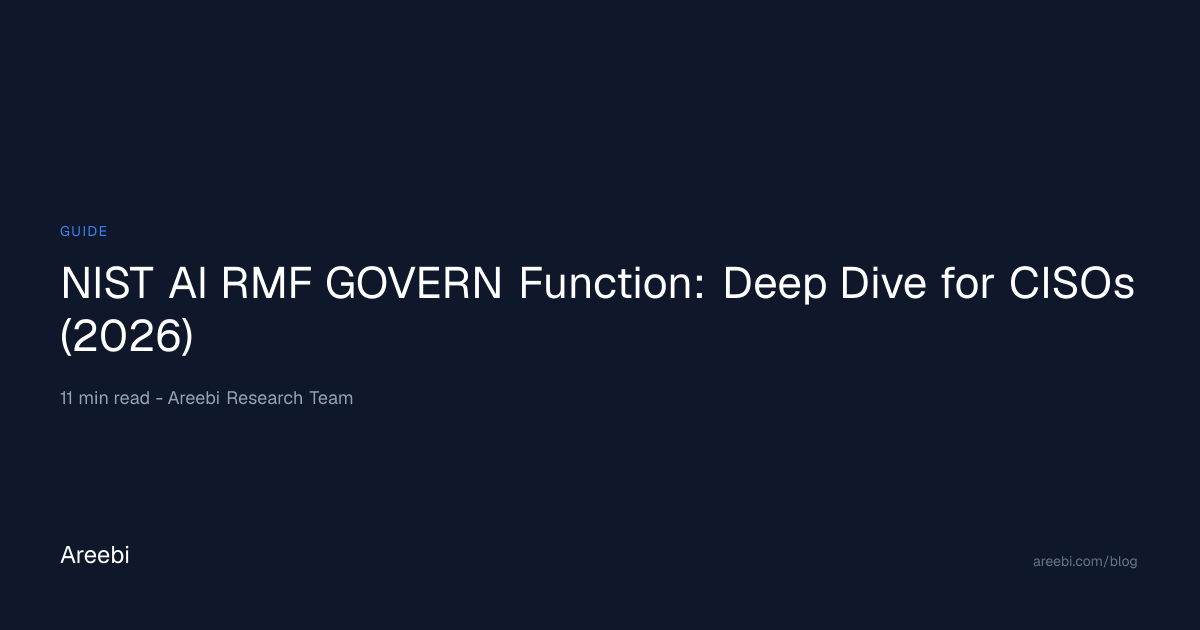 NIST AI RMF GOVERN Function: Deep Dive for CISOs (2026)...